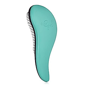 Curly Girl Breeze Thru Detangling Brush | Hair Detangler Hairbrush for Adults & Kids | Gets Rid of Tangles & Knots in Natural, Curly, Straight, Wet or Dry Hair (Turquoise)