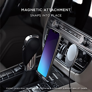 Satechi Magnetic Wireless Car Charger (Qi Wireless Charging) 7.5W Air Vent Mount - Compatible with iPhone 16 Pro Max/16 Pro/16/16 Plus, iPhone 15 Pro Max/15 Pro/15/15 Plus and More