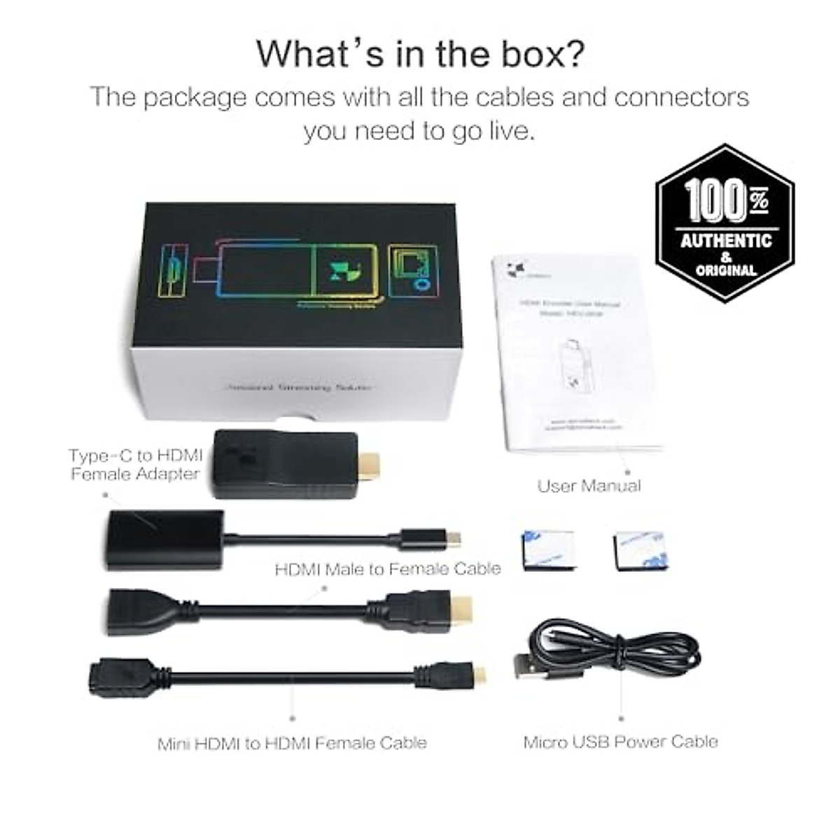 DDMALL Wireless HDMI Encoder HEVC, H.265 H.264 Video Encoder, Live Stream Encoder 1080p Support RTSP UDP RTMP, IPTV Encoder for Facebook, YouTube Live, Twitch and More (HEV-2KW)