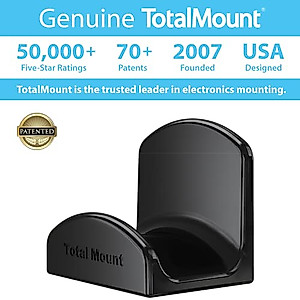 TotalMount Headphone Hanger – Includes Removable Adhesive Strips for Easy, Damage-Free Wall, Desk, or PC Mounting (Premium Black Headphone Hook – One Pack)