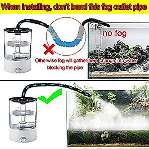 Coospider Top Fill Reptile Fogger Terrariums Humidifier Fog Machine 4.2L Large Size Perfect for Various Reptiles/Amphibians/Herps/Paludarium/Vivarium