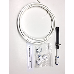 Universal Ionizer Faucet for Under Sink Installation - Brushed Nickel Finish with Installation Kit (Kit B - 3/8" Line Size, 1/4" Ionizer Fitting Size)