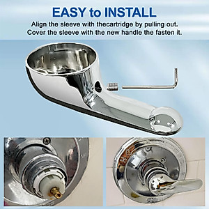 Single Metal Lever Handle Replacement for Delta H79 Faucet Handle Compatible with Delta Tub & Shower Handle for Delta 1300/1400 Series Tub Faucet, Shower with Screw & Wrench