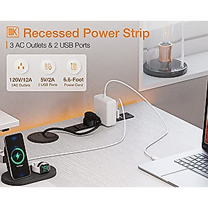 ODK 63 inch L Shaped Computer Desk with USB Charging Port & Power Outlet, L-Shaped Corner Desk with 4 Tier Drawer & Monitor Shelf for Home Office Workstation, Modern Style Writing Table, White