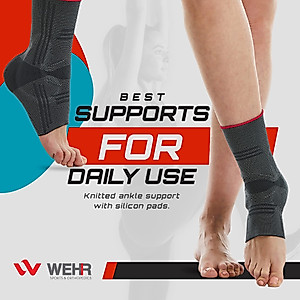 WEHR Malleocare Comfort C Ankle Compression Sleeve - Premium Ankle Support Foot Brace for Ligament Injury, Instability, Swelling – Comfortable and Breathable (X-Large)
