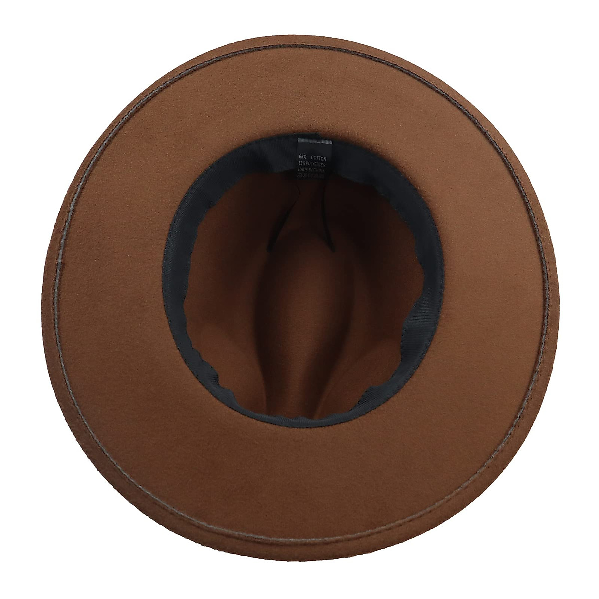 Koreshion Women Classic Fedora Hat Wool Wide Brim Felt Hats Jazz Cap with Belt Buckle Panama Hat Coffee