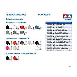 Tamiya 24344 1/24 Honda NSX Plastic Model Kit