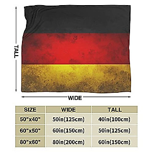 Gffdrings German Flag Fleece Blanket Bed Linen Sofa Blankets Throw Size 50"X40" for Yoga Mats