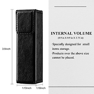 LISAPACK Perfume Atomizer Holder For Travel, Lipstick Holder For Purse, Portable Lipstick Case (Black)