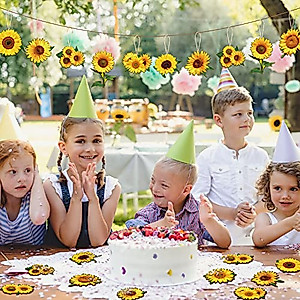 40 Pieces Spring Summer Ornaments Butterfly Sunflower Wood Ornaments Sunflower Butterfly Wooden Hanging Tree Ornaments for Spring Summer Decoration DIY Craft Christmas Party Home (Sunflower)