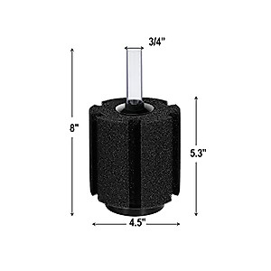 AQUANEAT Sponge Filter,Aquarium Sponge Filter for Fry Betta Shrimp Nano Fish Tank with Accessories (Up to 60Gal)