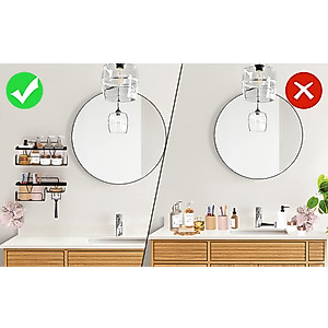 AKTETCN Shower Caddy Basket, Self Adhesive Shower Shelves, Wall Mounted Rustproof Bathroom Shower Organizer, No Drilling Stainless Steel Shower Rack for Bathroom, Toilet, Kitchen, 2 Pack, Black