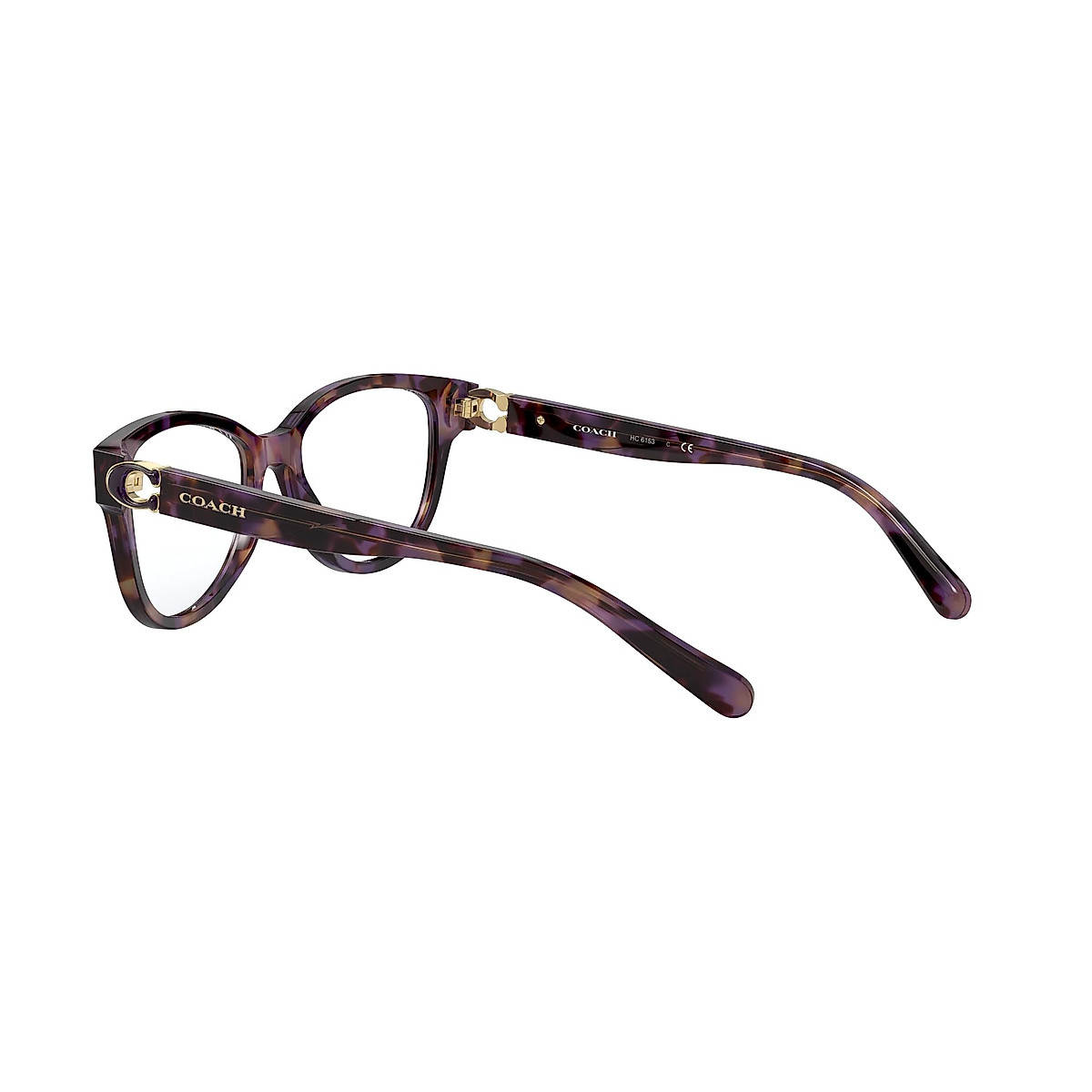 Coach HC6153 Prescription Eyewear Frames, Purple Tortoise/Demo Lens, 51 mm