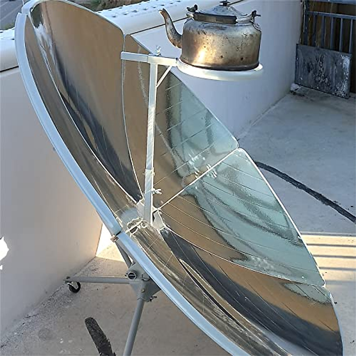 CNCEST Solar Cooker,Multifunctional Concentrating Solar CookerSun Oven Outdoor Oven 1.5m Diameter Parabolic Focal Spot Temperature 800-1000°C