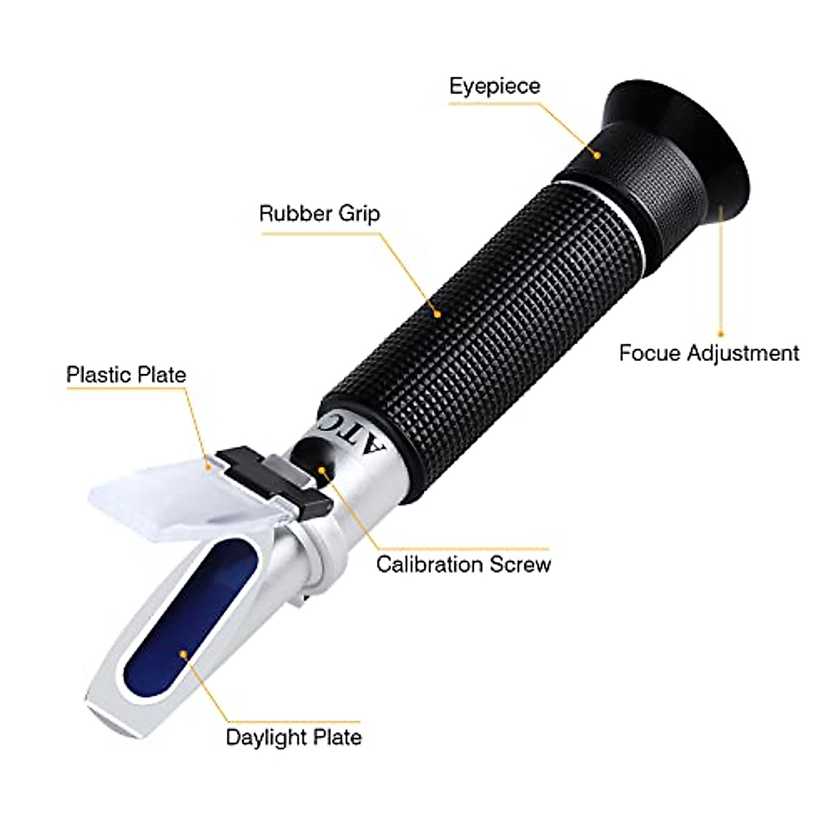 Water Salinity Refractometer, LEERCHUANG Dual Scales Hydrometer: Specific Gravity 1.000-1.070 & PPT 0-100 (1‰ = 1ppt = 1000 ppm), Handheld Seawater Tester for Aquarium, Marine Fish-Keeping, Pool Tank