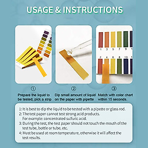 Litmus PH Test Strips 320 Strips, Professional Universal pH.1-14 Test Paper with Storage case & Test Droppers, for Teaching, Student, Chemistry Experiment, Saliva Urine Water Soil & Diet pH Monitoring
