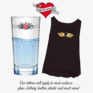 Temporary Tattoo Factory Tramp Stamp Tattoos, Long Lasting - Sexy, Realistic Fake Adult Temporary Tattoos for Women's Hip, Lower Back, Thigh, Arm Tramp Stamp - (16 Pack)