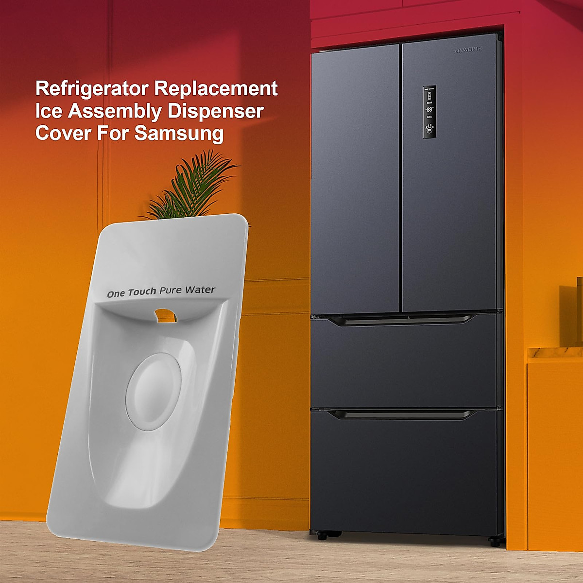 DA97-12942A Ice Assembly Dispenser Cover Fit for Samsung Refrigerator,Water Dispenser Accessories Cover-Dispenser Replaces Part Numbers AP5651849, 3036257, PS5575407 DA97-12942A Assy Cover-Dispenser.