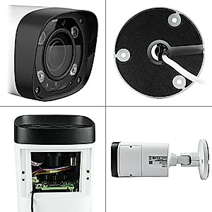 HITOSINO 4MP Bullet PoE IP Camera Outdoor, F1.4 5X 2.7-13.5mm Varifocal Bullet PoE Camera, Starlight Sensor, 196ft Night Vision, 128GB SD Card Slot, IP67