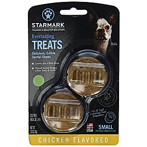 Bundle of Pet Training Stainless Steel clicker WHI, and (4 Pack) Everlasting Treat, Chicken Flavor, Small, Pack of 1