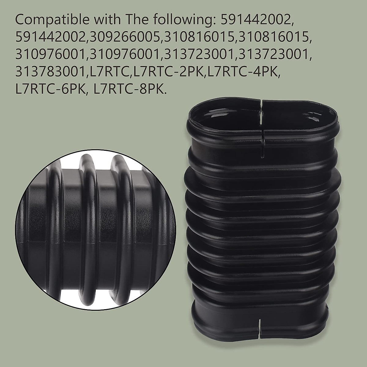 580473001 Replacement Flex Tube for Ryobi RY38BP 38cc backpack blower and Ryobi 40 Volt Blower Models RY40404NV, RY40440, RY40404 - for Ryobi leaf blower parts