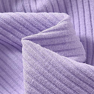 Unutiylo Baby Girl Clothes Newborn Suspender Outfit Purple Floral Romper Long Sleeve Dress Ruffle Jumpsuit with Headband Hat