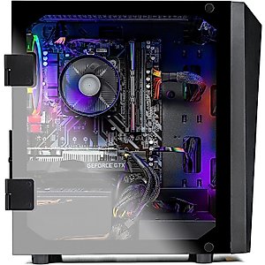 SkyTech Blaze II Gaming Computer PC Desktop - Ryzen 5 3600 6-Core 3.6GHz, GTX 1660 Ti 6G, 500G SSD, 8GB DDR4 3000, RGB, AC WiFi, Windows 10 Home 64-bit