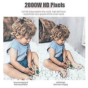 Cartoon Children Camera Mini Children Digital Camera Children Camera Toy 2000W Pixel 1080P HD Screen Camera(Without Memory Card),Blue