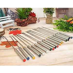 Vincilee 18 Pieces Stainless Steel Fondue Forks with Heat Resistant Handle For Cheese Chocolate Fondue Roast Marshmallows Meat Dessert Fork Fondue Melting Skewer Barbecue fork Kitchen Tools