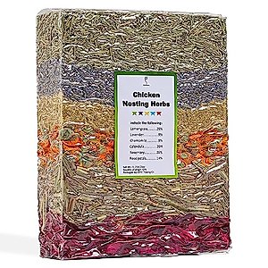 YIFULOWA Chicken Nesting Box Herbs 20oz Vacuum-Packed, Natural 6 Dried Herbs for Chicken Coop Freshness, Healthy Hens, Optimal Egg Production and Reduced Stress