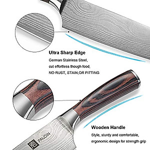 PAUDIN Chef's Knife, Santoku Knife and Utility Knife