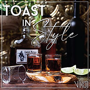 Vikko 2.75 Ounce Shot Glasses, Set of 12 Small Liquor and Spirit Glasses, Durable Tequila Bar Glasses For Alcohol and Espresso Shots (Canon)