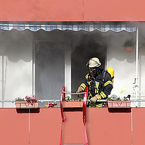 SIMEFUL Fire Escape Ladder, Emergency Fire Ladder 2 Story Window, Escape Ladders Extends to 15-Feet with Anti-Slip Rungs for Homes