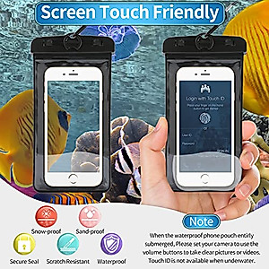 MSERICH Universal Waterproof Case, Waterproof Phone Pouch Compatible for iPhone 13 12 11 Pro Max XS Max Samsung Galaxy s10 Google Up to 7.0", IPX8 Cellphone Dry Bag for Vacation-5 Pack