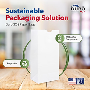 Kraft White Paper Bag #2 Candy Peanuts Treat Bag ~ 25 count