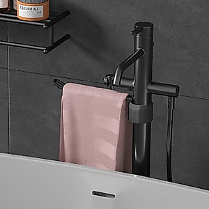 Stylish and Functional Dish Towel Holder - Keep Your Kitchen Rags and Dishcloths Neat and Within Reach with This Sink Dish Cloth Holder and Storage Rack! (Black)