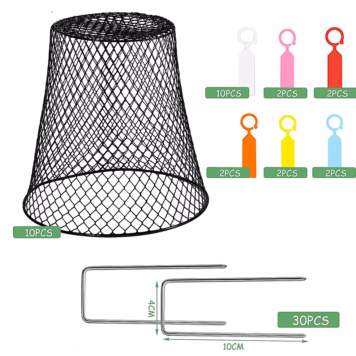 Garden Cloche, Sapbontchi 10 pieces Chicken Wire Plant Covers plant protectors from animals Chicken Wire Cloche Plant Protector Metal plant cages to keep rabbits out Bunnies Chicken Squirrels Bird out