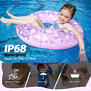 YOUSOKU Kids Smart Watch Girls Boys, Fitness Tracker Watch for Kids, 1.5" DIY Dial, 19 Sport Mode, Sleep Monitor, Pedometers, Heart Rate, IP68 Waterproof, Great Gift for Boys Girls Teens 6-14 (Purple)