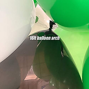 Elepplrty Soccer Party Balloon Garland-Black Green White Latex Balloons With 18inch Soccer Foil Balloons for Football Theme Party Decoration