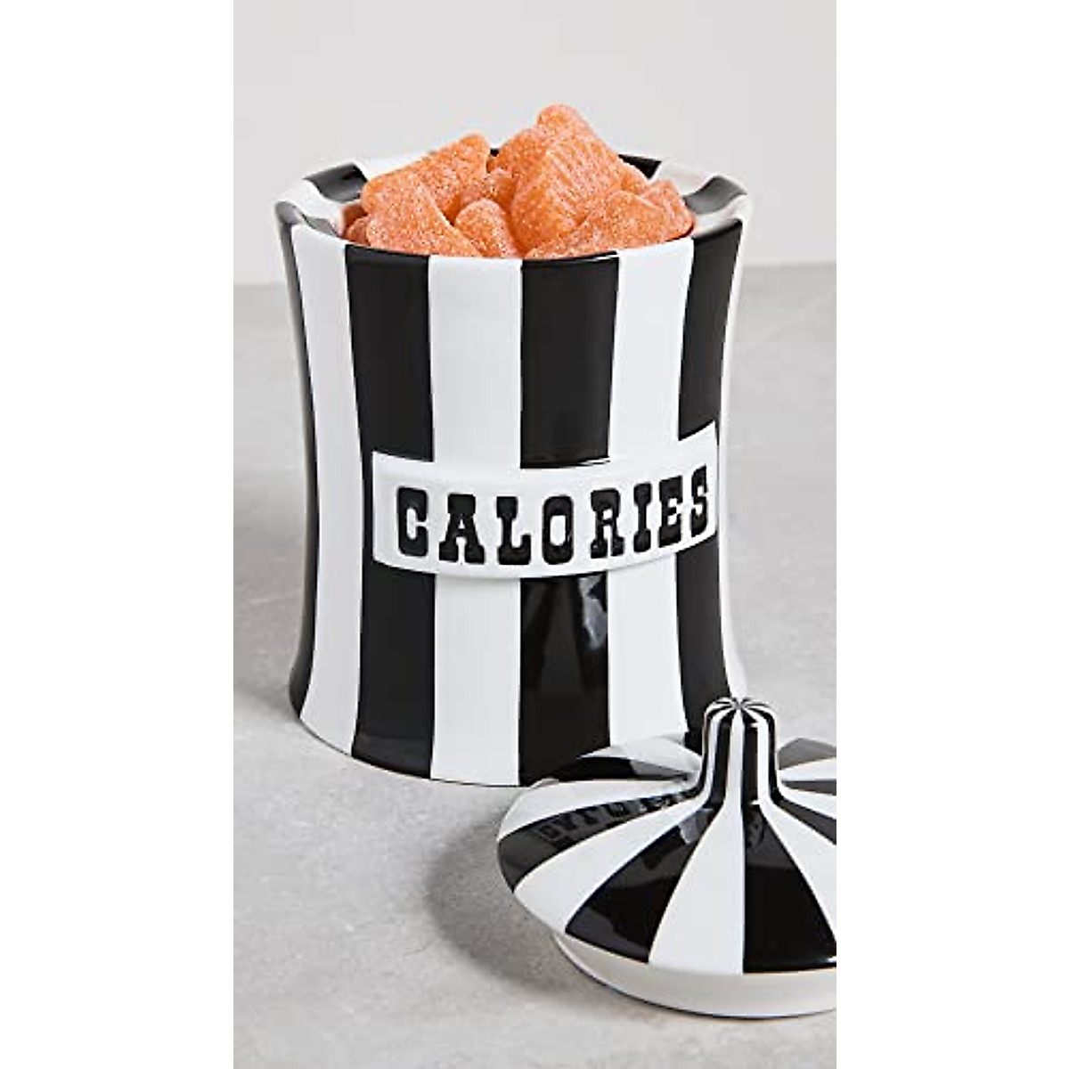 Jonathan Adler Women's Vice Calories Canister, Black/White, One Size