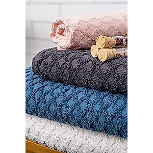 Simpli-Magic 79446 Diamond Bath Towels Set, 6 Piece Set, 2 Bath Towels, 2 Hand Towels, 2 Washcloths, White