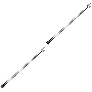 Cabilock 2pcs Clothes Rail Drying Rack Clothes Clothesline Prop Hooks Clothes Reaching Prop Pole Closet Poles for Hanging Clothes Retractable Clothesline Prop Poles Boot Stand Outdoor Fork