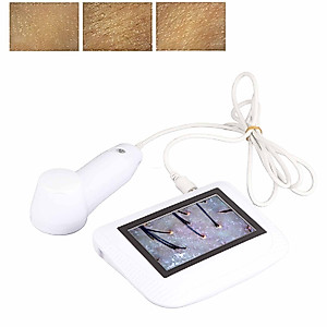 Skin Diagnosis Hair Analyzer, 5 Inch LCD Screen Digital Skin Detector Tester Hair Skin Analyzer Machine Skin Pigment Tester, HD Skin and Hair Detection Hair Follicle Detector (US)