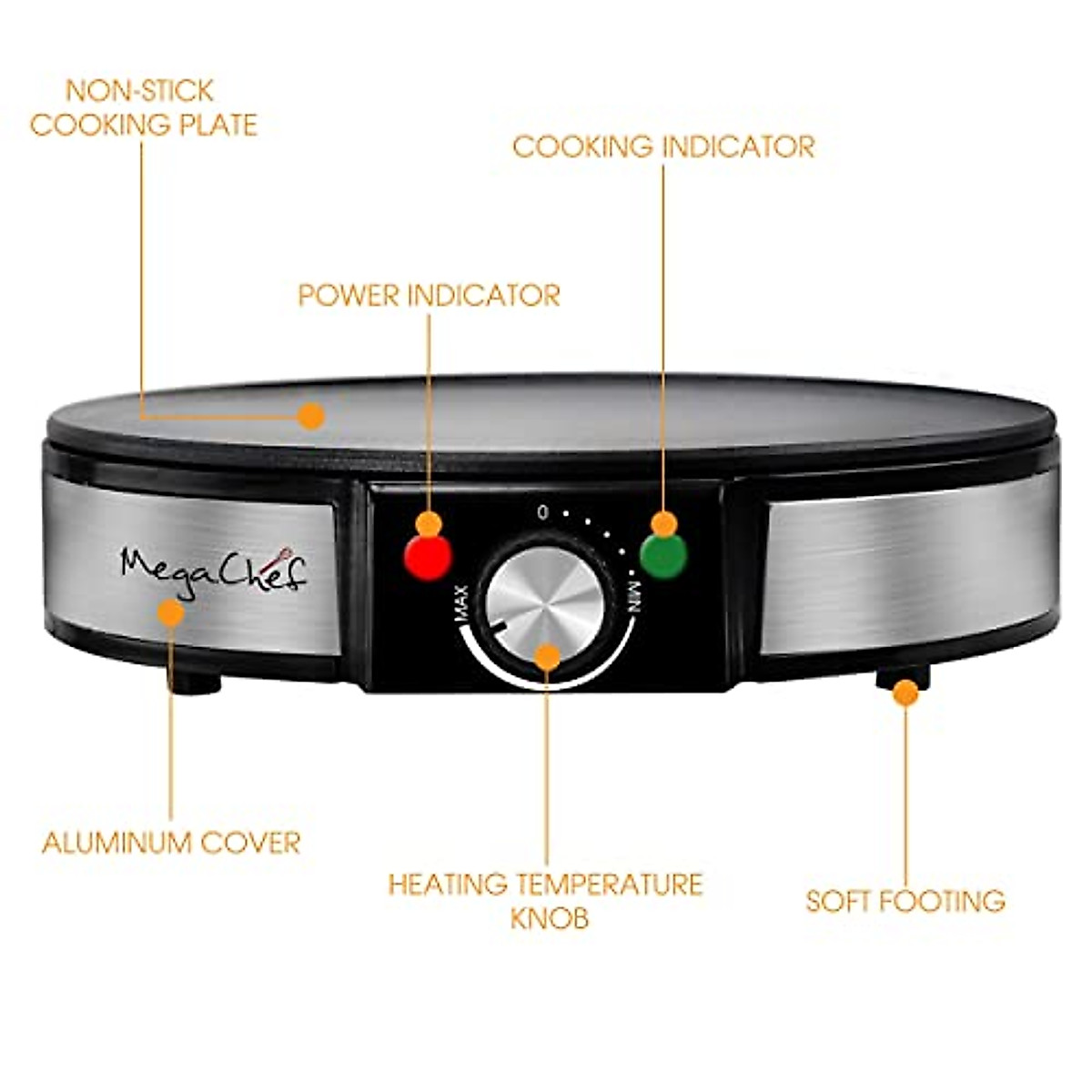 The MegaChef Crepe and Pancake Maker Breakfast Griddle