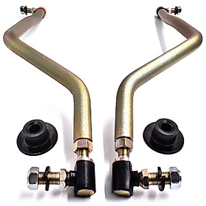 HD Switch - Adjustable LH/RH Steering Drag Link Set fits 436884 & 436885 Husqvarna Craftsman AYP Poulan Pro Jonsered RedMax, fits 532436884 & 532436885, 583513301 & 583513401 +Plus 2 Sector Gear Caps