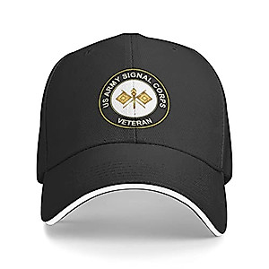 US Army Veteran Signal Corps Baseball Cap Outdoor Adjustable Duck Tongue Caps Casquette Hat Trucker Hats