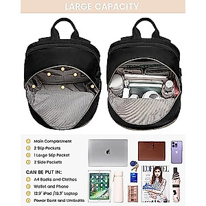 LOVEVOOK Laptop Backpack for Women,15.6 Inch Fashion Travel Backpack,Large Capacity Backpack Purse with USB,Water-resistant fits College Work Business Travel （Black）