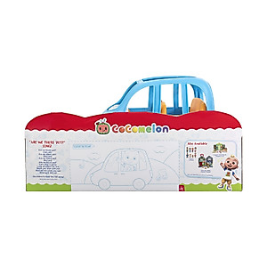 CoComelon Family Fun Car, with Sounds - Includes JJ - Plays Clip of Song, are We There Yet - Toys for Kids, Toddlers, and Preschoolers