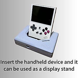 Hard Portable Travel Case Compatible Modification Extension Handle Handheld Game Console, Portable Game Player Storage Bag for RG35XX/RG353V/RG353VS/MIYOO Mini Plus (Box Only) (Purple, RG35XX)
