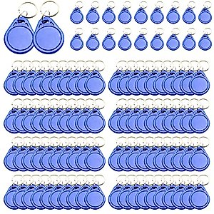 100 Pieces IC Keyfobs 13.56MHz UID RFID Key fob Token NFC Tags Rewritable RFID Writable Access Control Key Card for Entry Access Control System